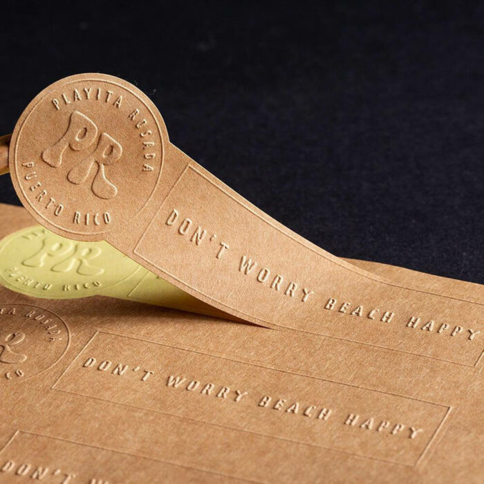 Custom 3D Embossed Stickers - Agreen® Packaging